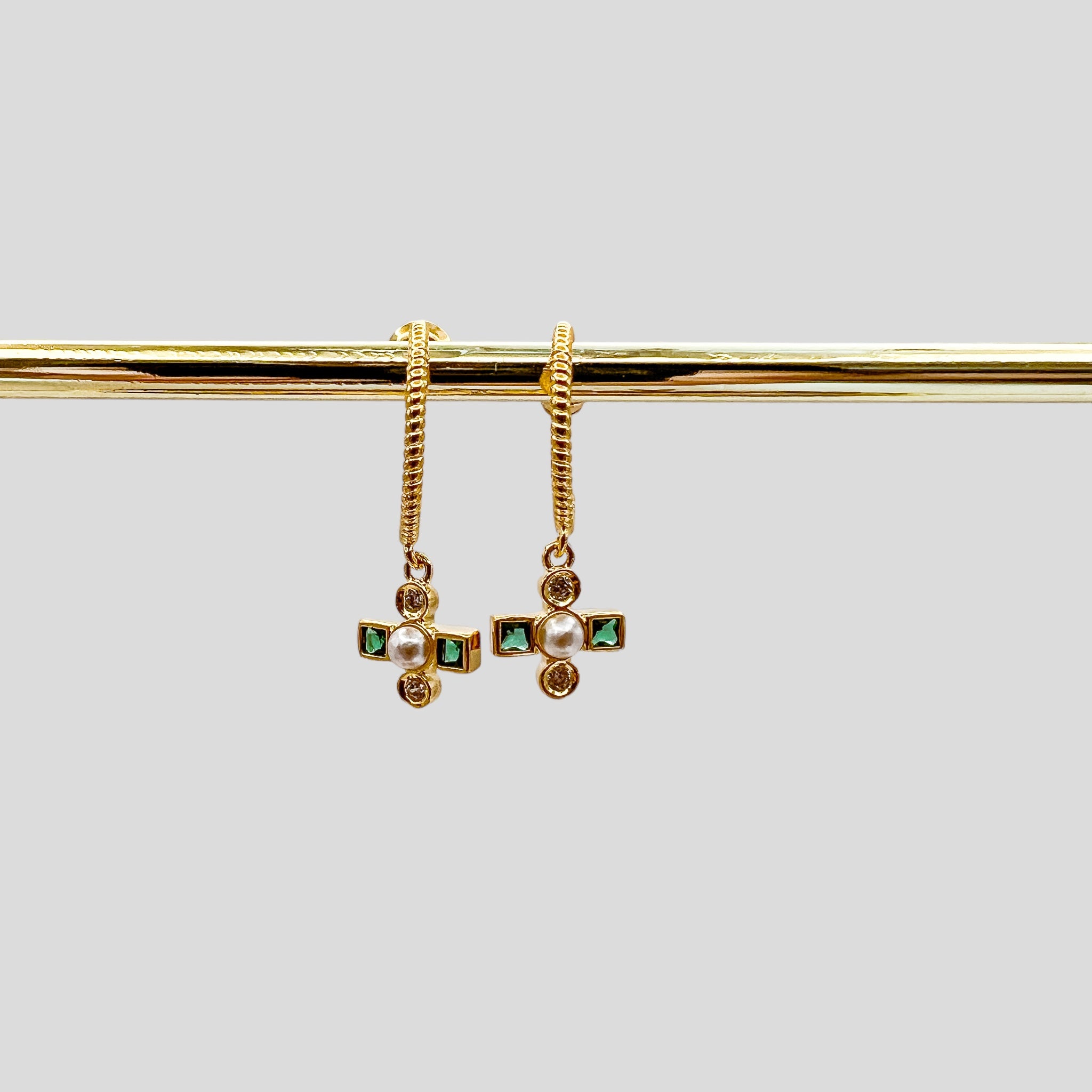 Christina Cross Hoops – Anatomy Accessories